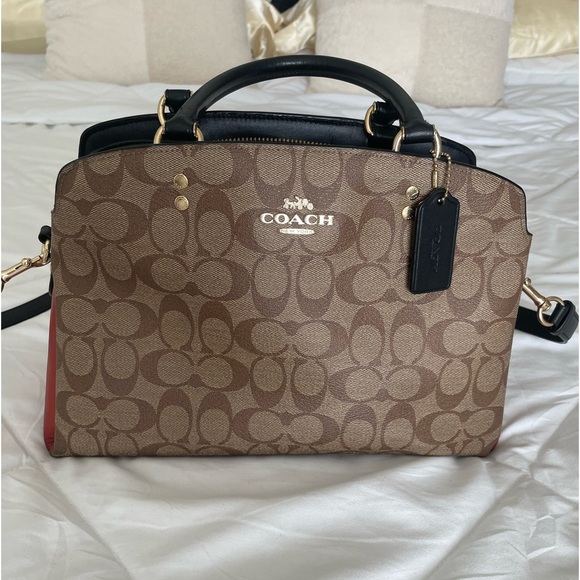 Coach | Bags | Coach Purse Gently Used Brown With Red Bottom Vintage ...